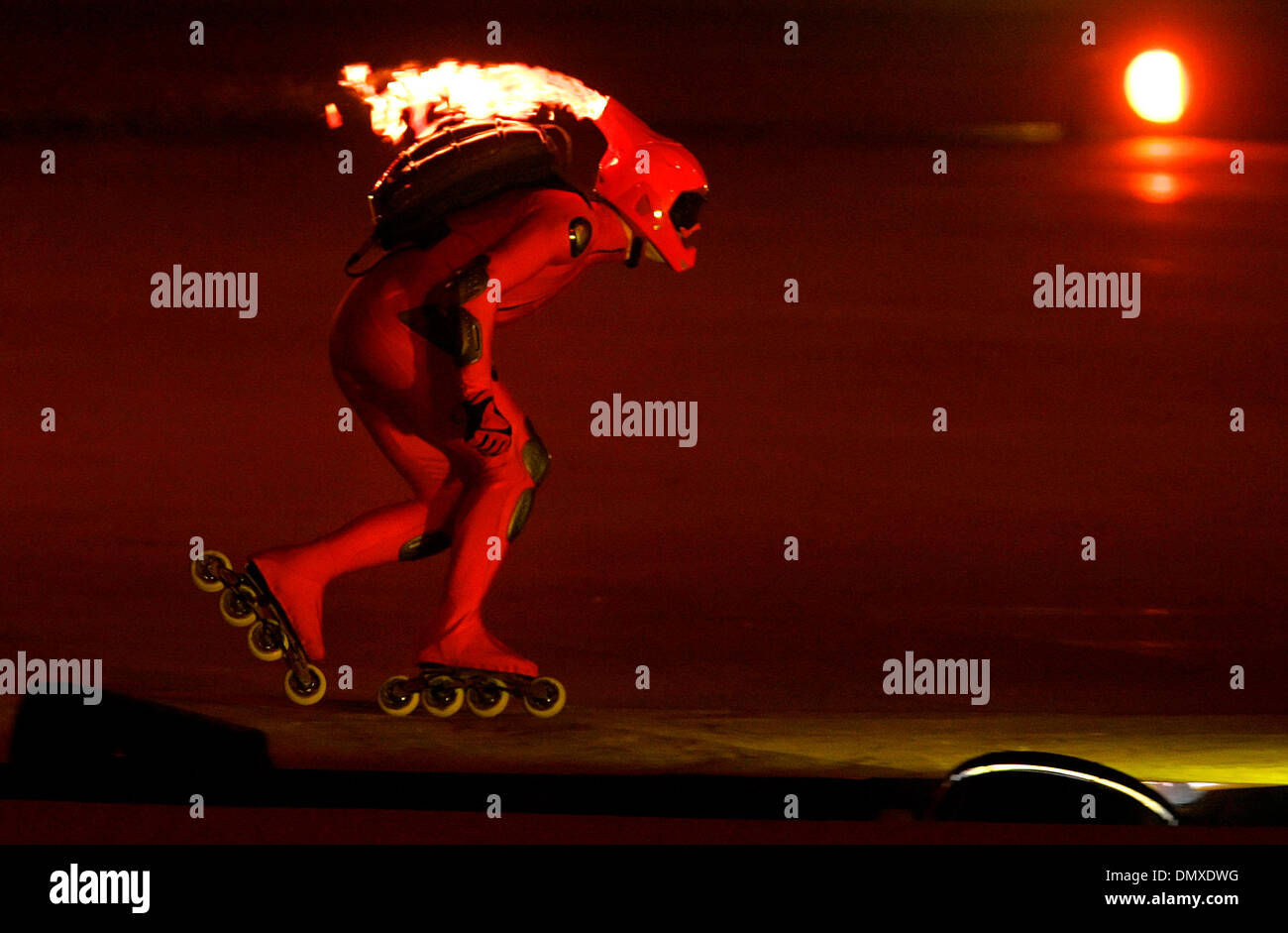 Feb 10, 2006; Turin, ITALY; An artist performs Friday night Feb. 10 ...