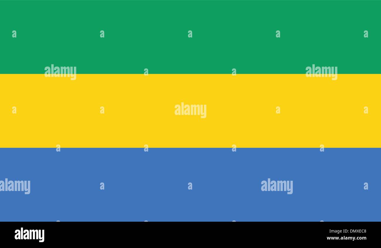 Gabon vector flag hi-res stock photography and images - Alamy