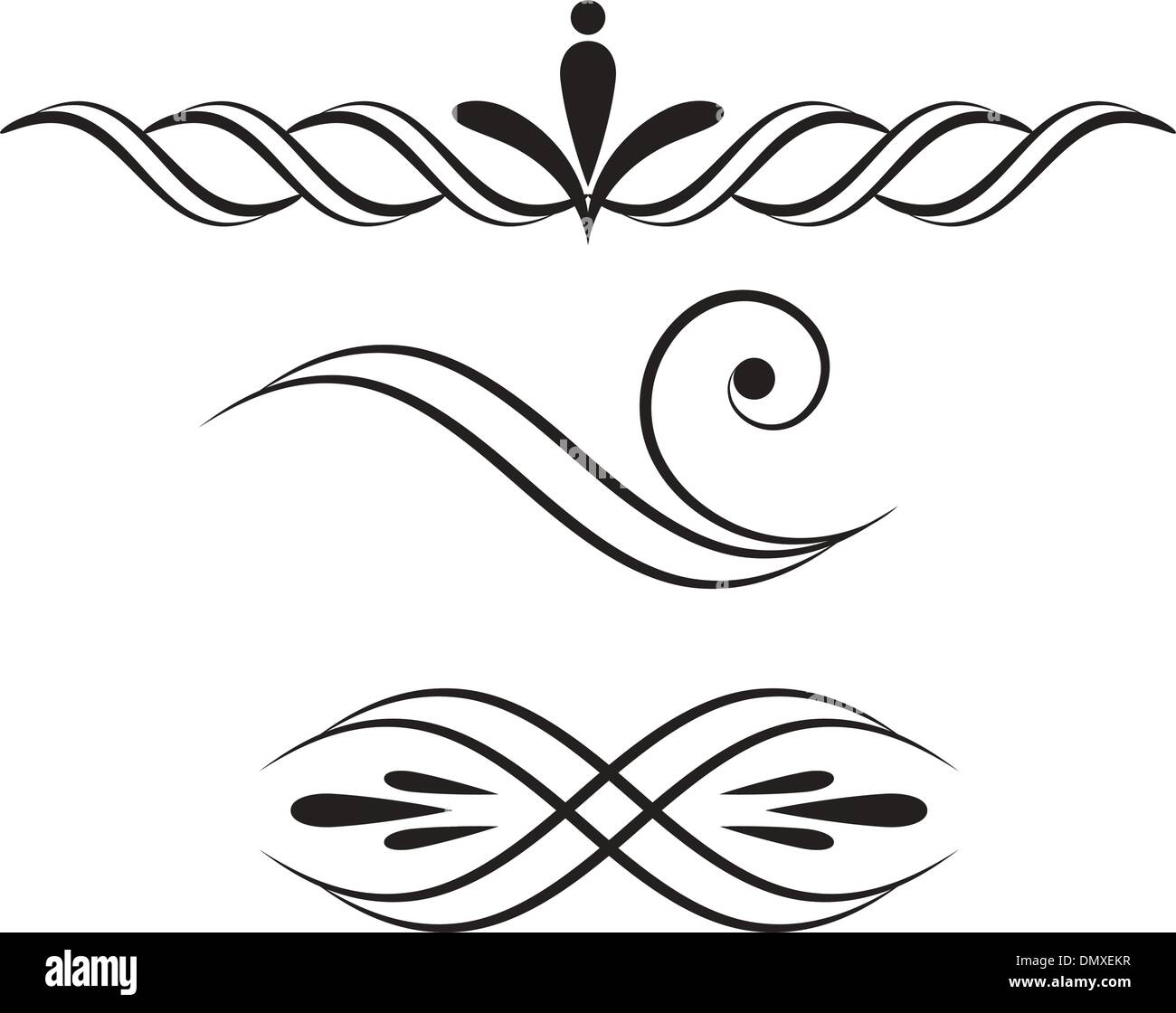 Elegant floral icons Stock Vector Images - Alamy