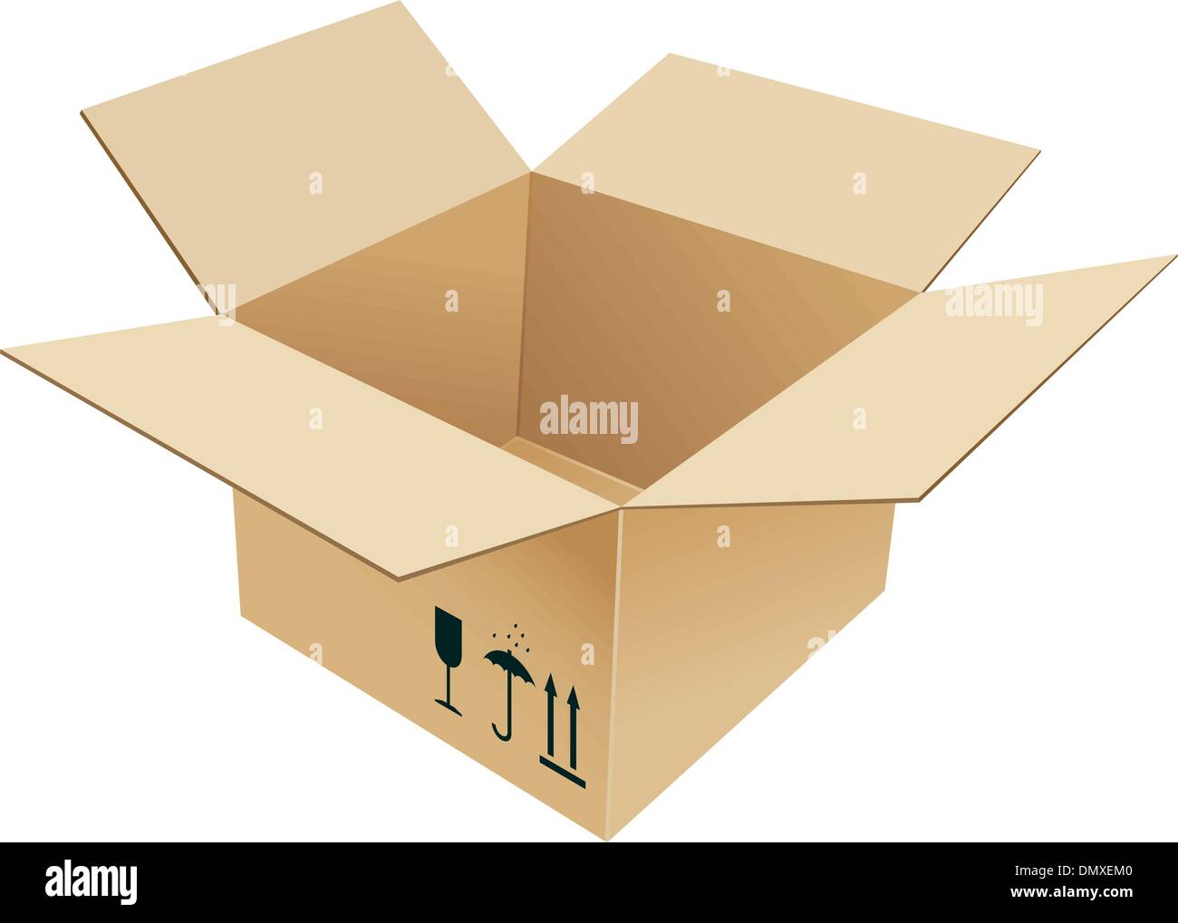 Cardboard box closed with tape Stock Vector Images - Alamy