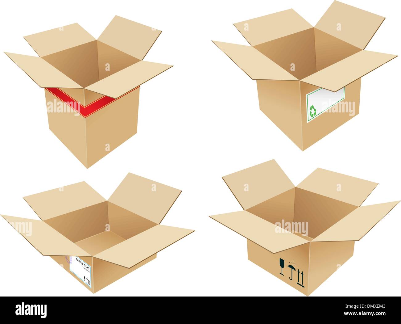 Cardboard collections Stock Vector Images - Alamy