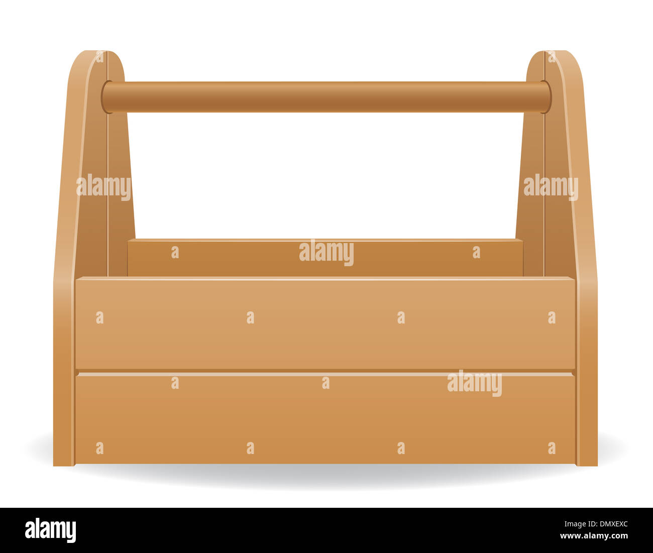 wooden tool box illustration isolated on white background Stock Photo ...