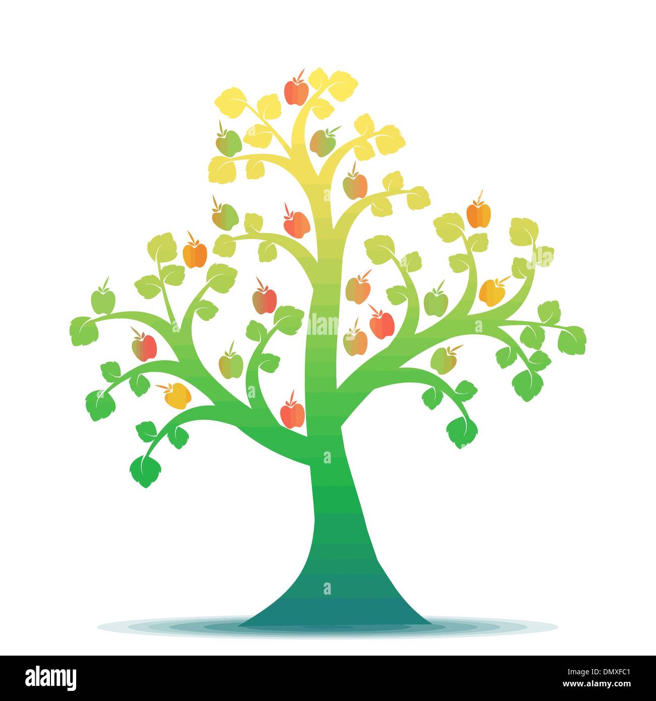 Apple tree winter shape Stock Vector Images - Alamy