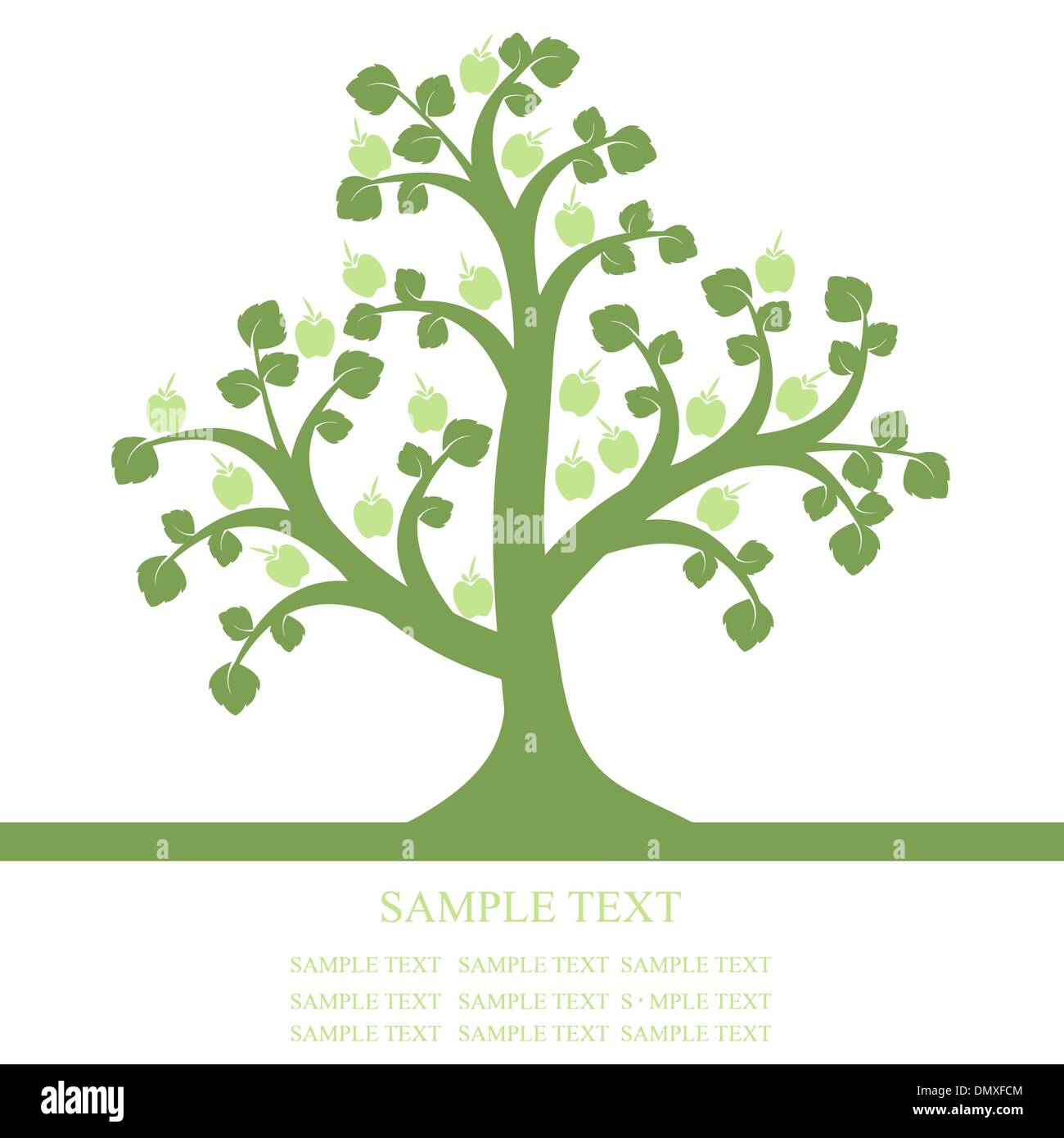 Apple tree winter shape Stock Vector Images - Alamy