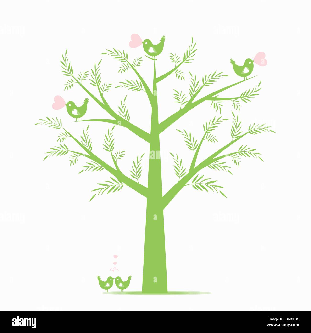 Valentine tree Stock Vector Images - Alamy