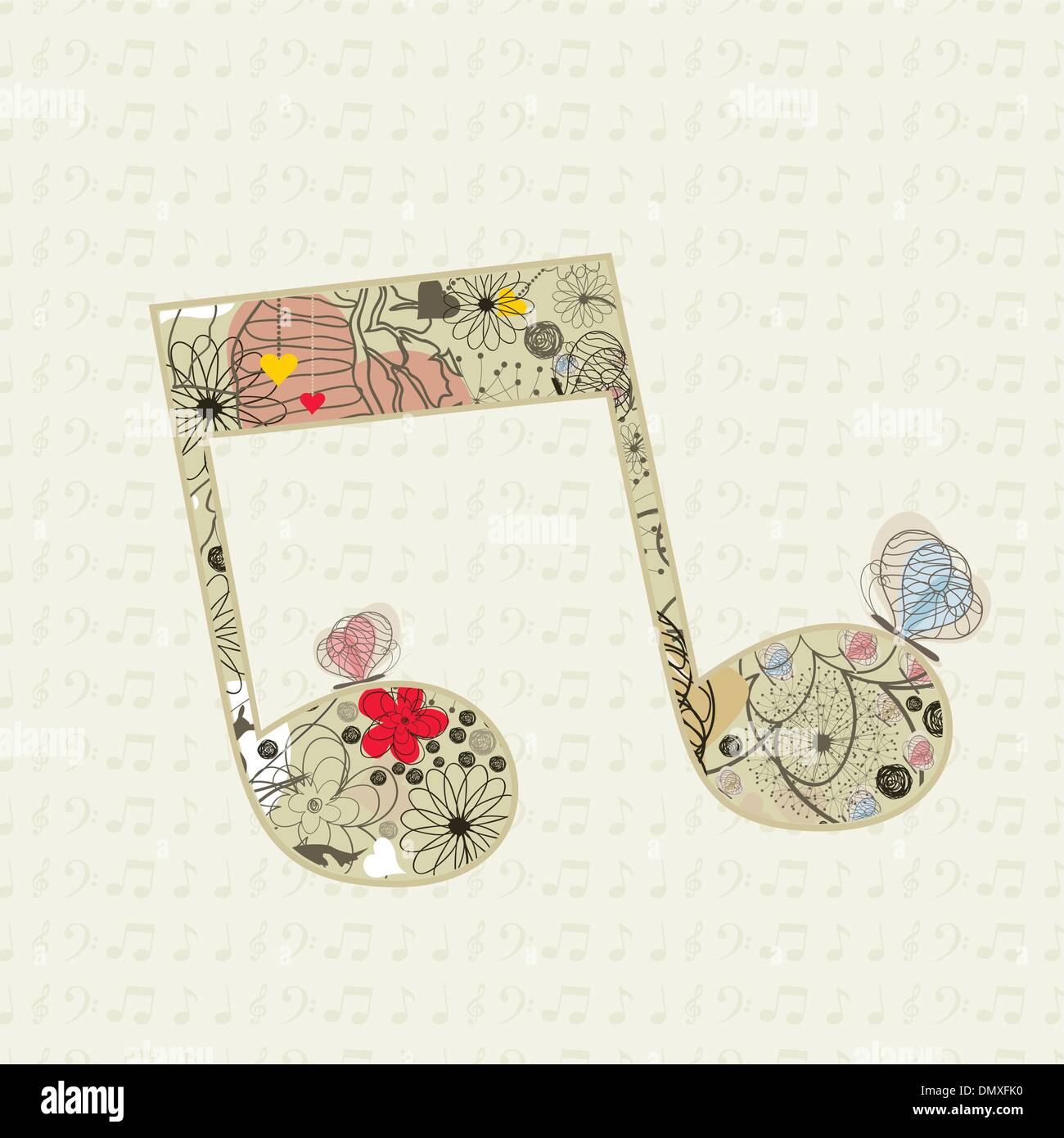 Musical note flower Stock Vector Images - Alamy