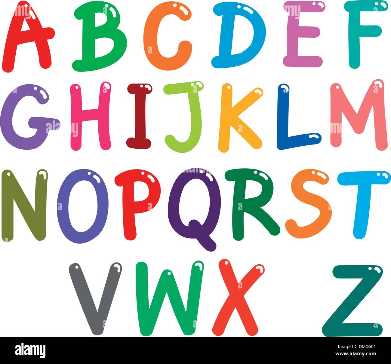 Colorful Capital Letters Alphabet Stock Vector Image & Art - Alamy