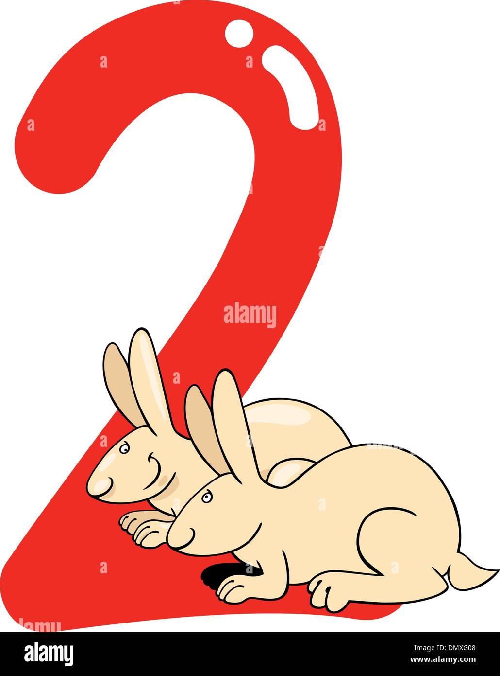 Two rabbits Stock Vector Images - Alamy