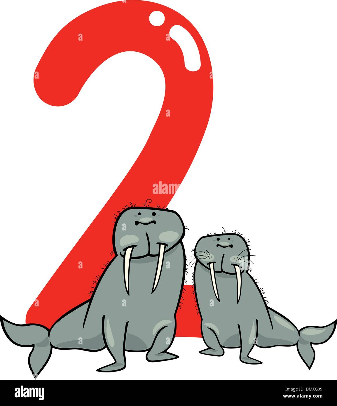 number two and 2 walruses Stock Vector Image & Art - Alamy