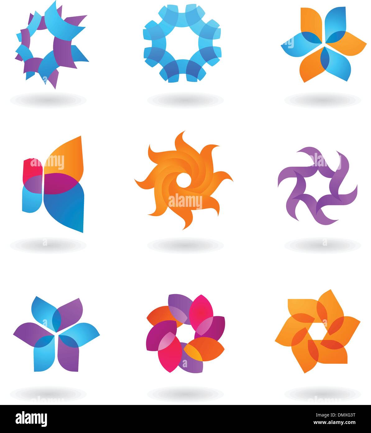 Collection of abstract star icons Stock Vector Image & Art - Alamy
