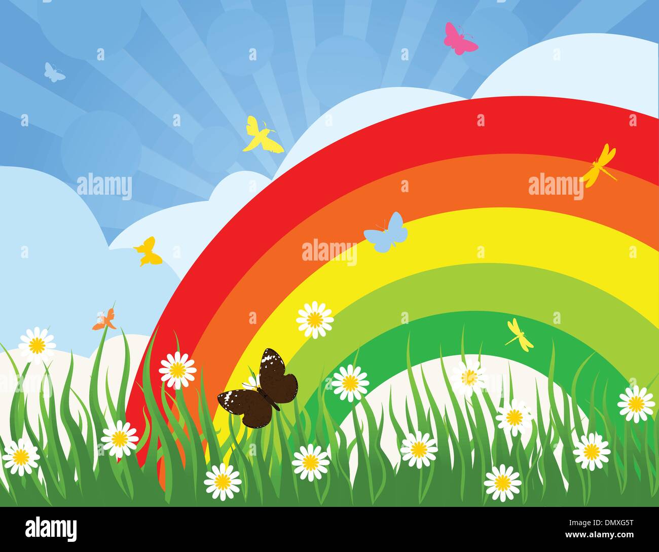 Rainbow insect Stock Vector Images - Alamy