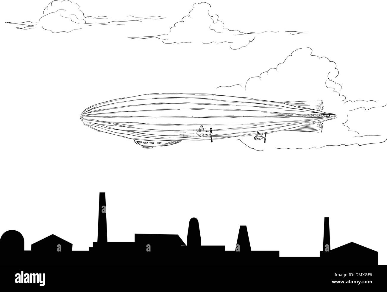Airship drawing hi-res stock photography and images - Alamy