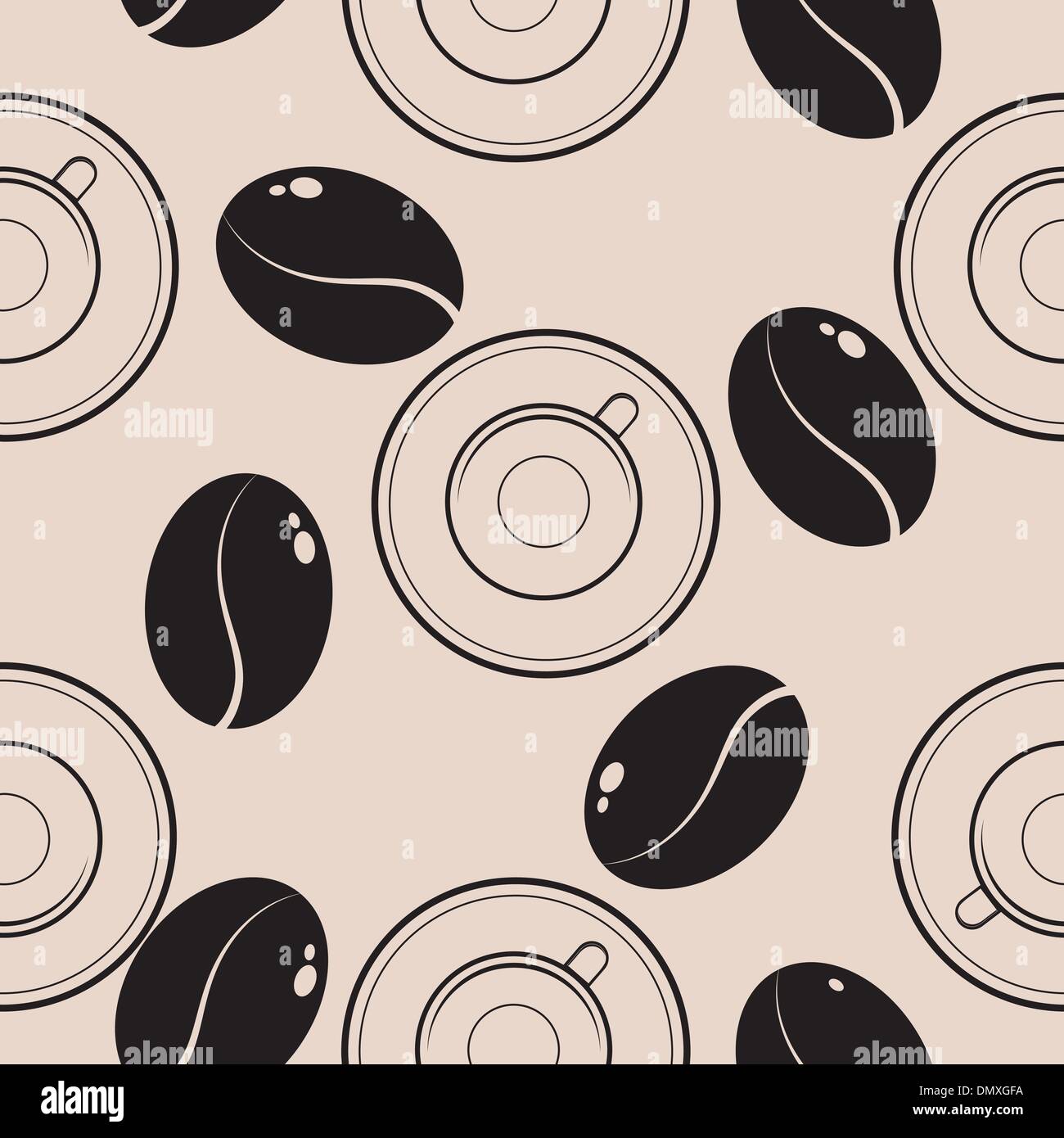 Seamless texture with grains and coffee cup. vector Stock Vector Image ...