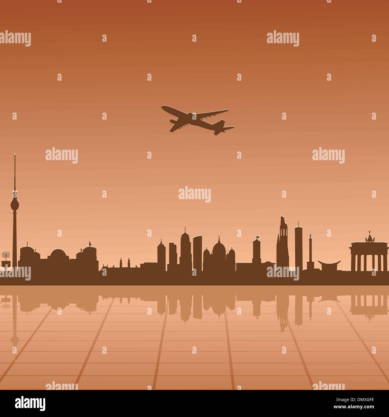 Airplane wing flying over Stock Vector Images - Alamy