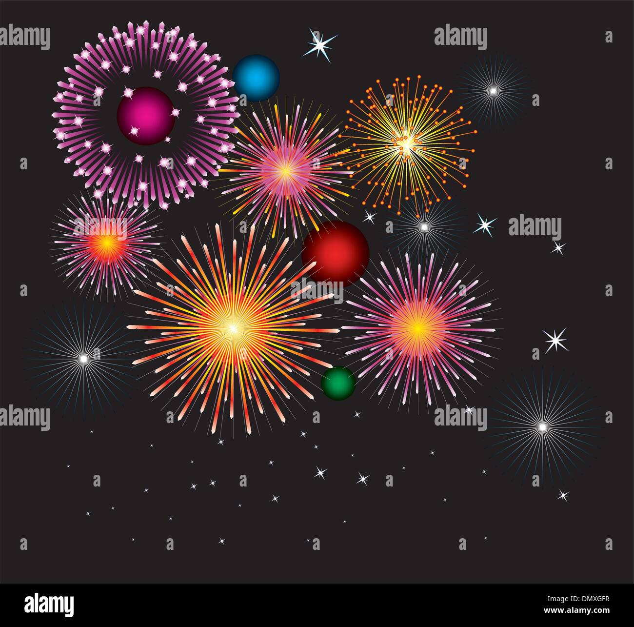 vector fireworks background Stock Vector Image & Art - Alamy