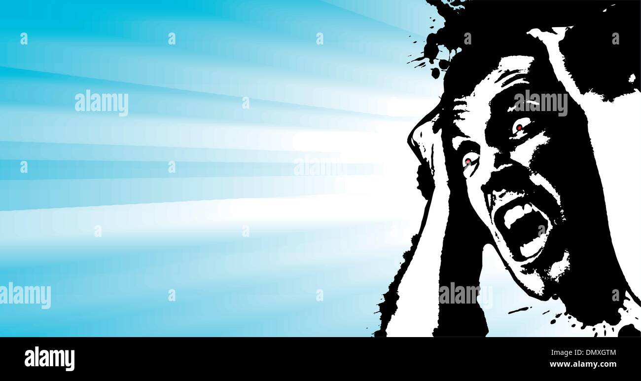 Screaming vector vectors hi-res stock photography and images - Alamy