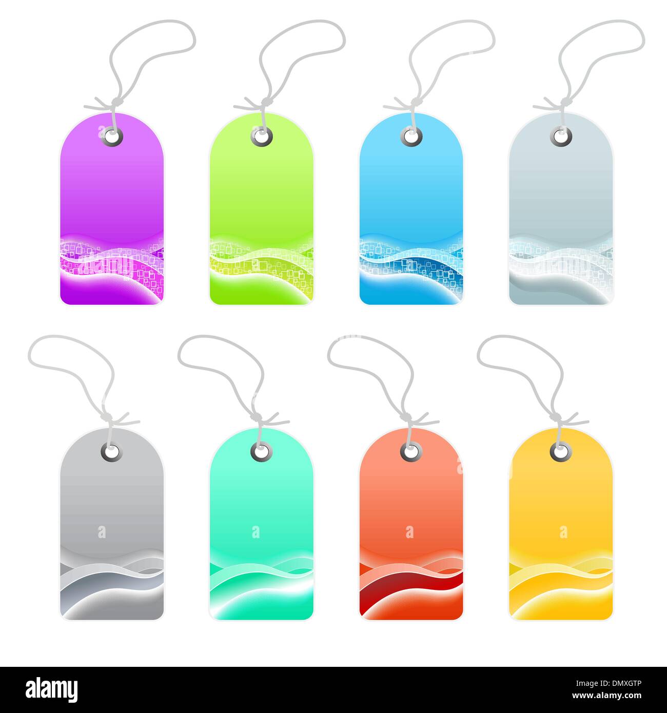 Waved lined art retail tags Stock Vector Image & Art - Alamy
