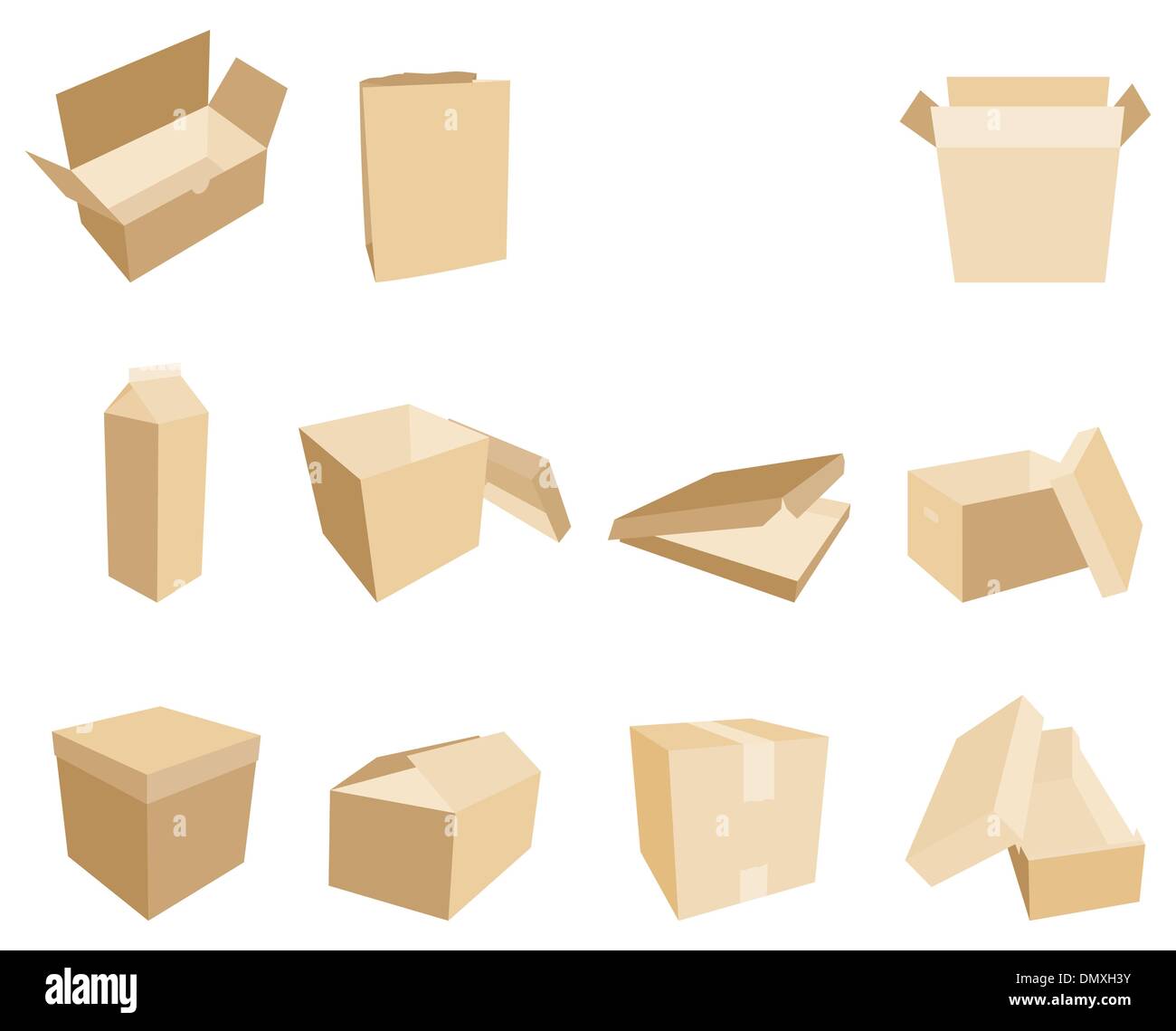 Packing a box Stock Vector Images - Alamy
