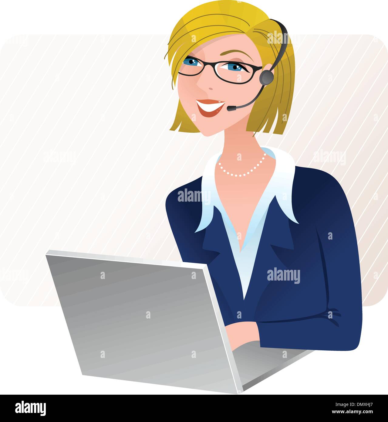 Cute customer service operator Stock Vector Image & Art - Alamy