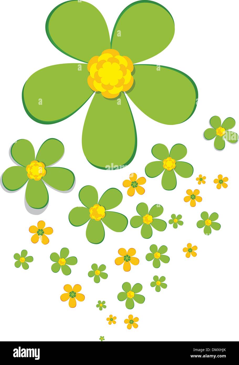 Yellow flowers for spring Stock Vector Images - Alamy