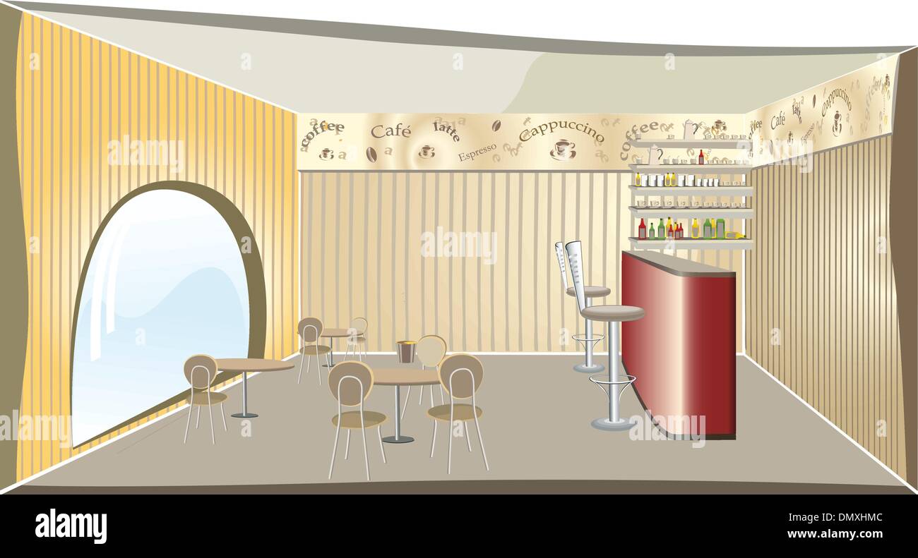 The cafe Stock Vector Images - Alamy