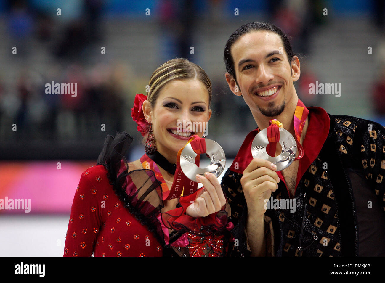 Feb 20, 2006; Turin, ITALY; TANITH BELBIN and BENJAMIN AGOSTO of the ...