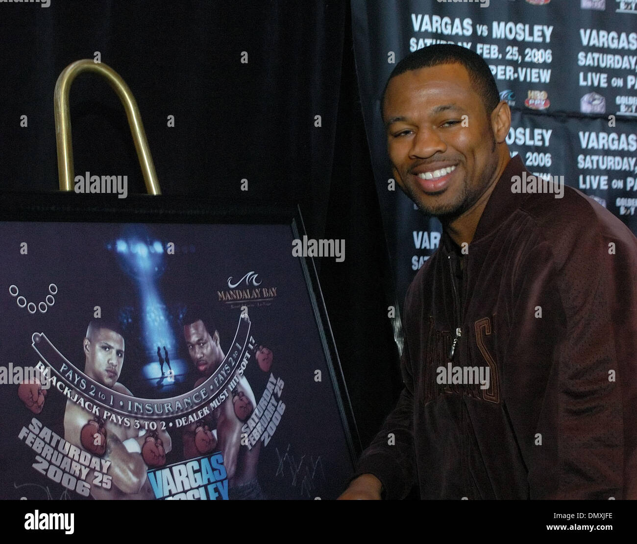 Feb 21, 2006; Las Vegas, NV, USA; BOXING: 'Sugar' SHANE MOSLEY arrives ...