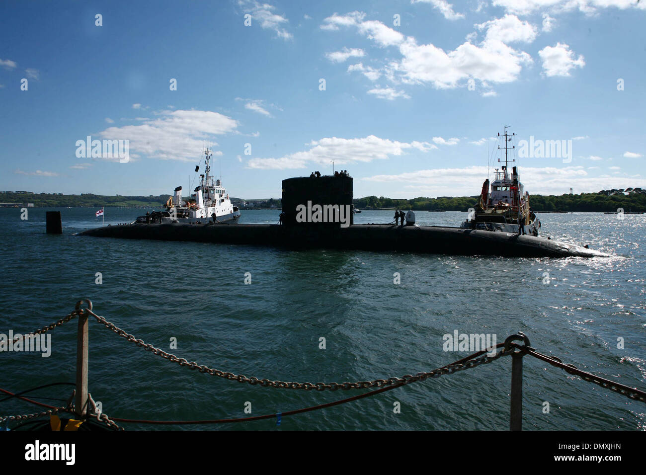 HMS Trenchant returns to its home in Devonport Stock Photo - Alamy