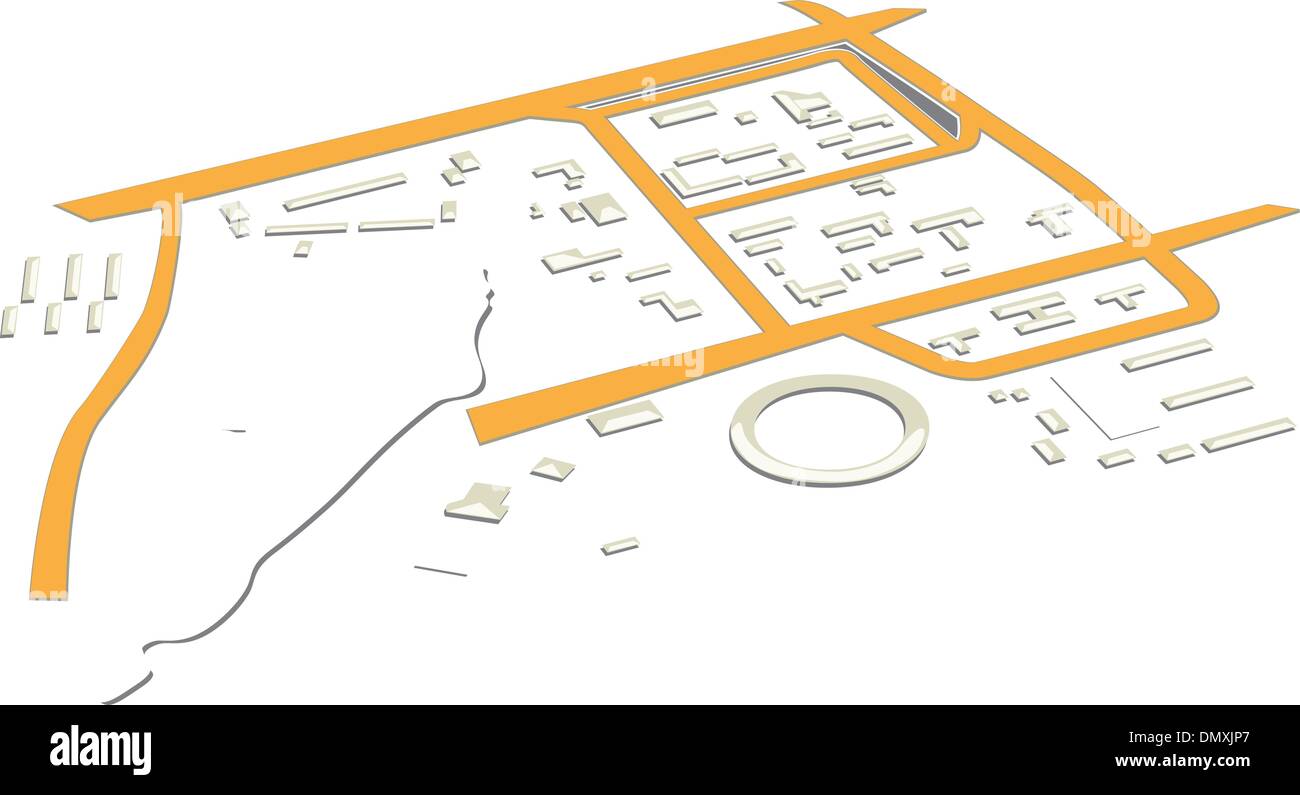 Map with lake Stock Vector Images - Alamy