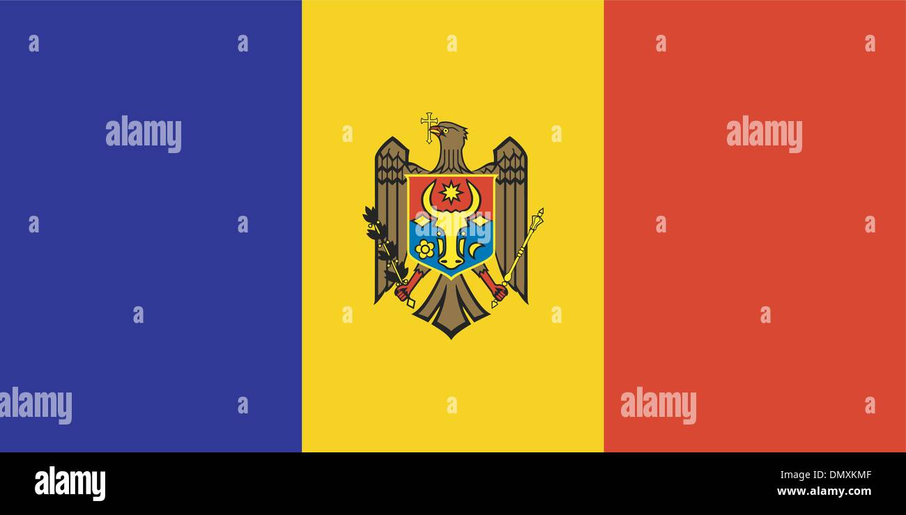 Vector illustration of the flag of Moldova Stock Vector Image & Art - Alamy