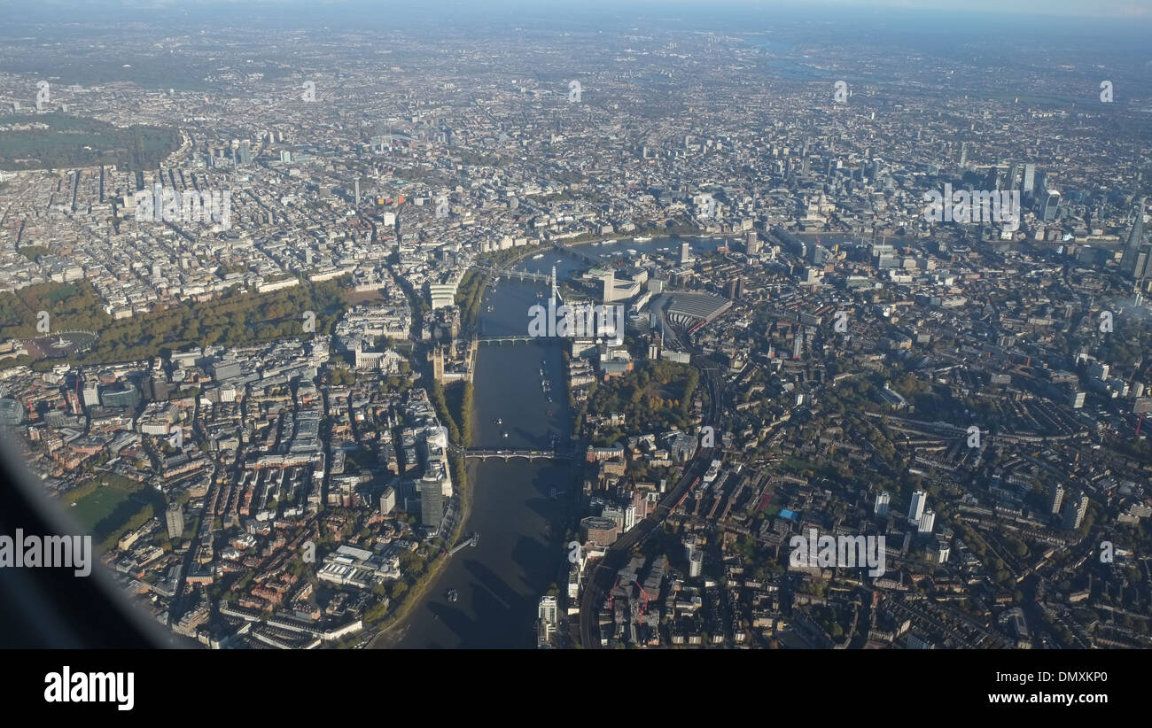 Aerial views over central London Stock Photo - Alamy