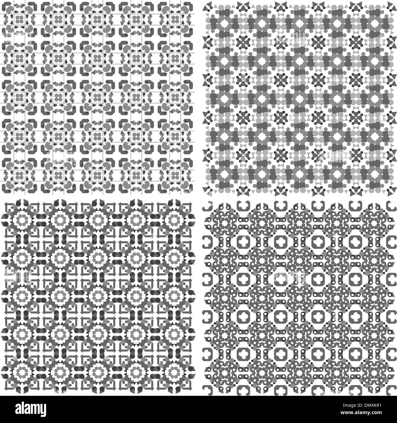 Seamless Metal arabic Textures Set. vintage design Stock Vector Image ...