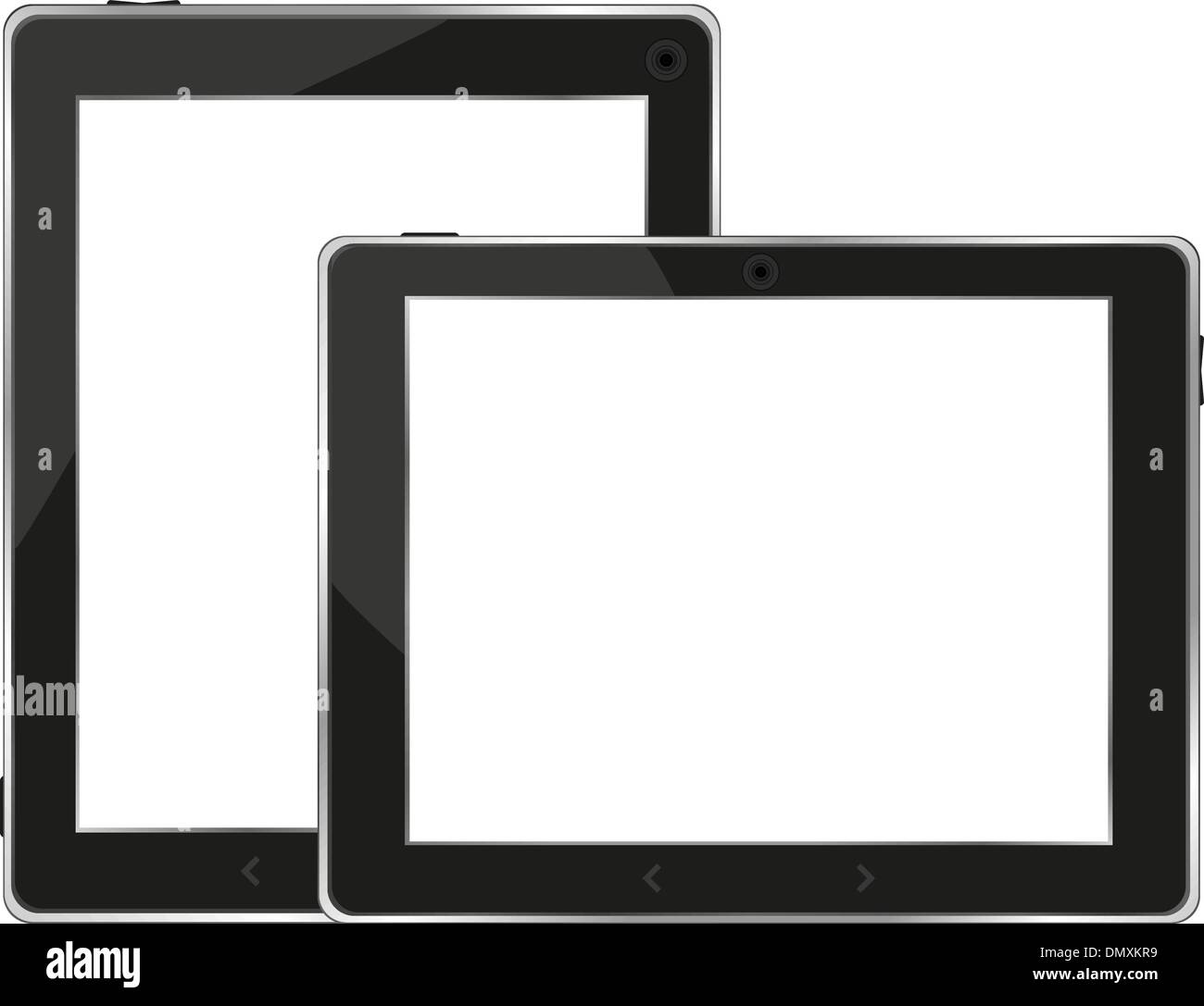 Black tablet pc set on white background Stock Vector Image & Art - Alamy