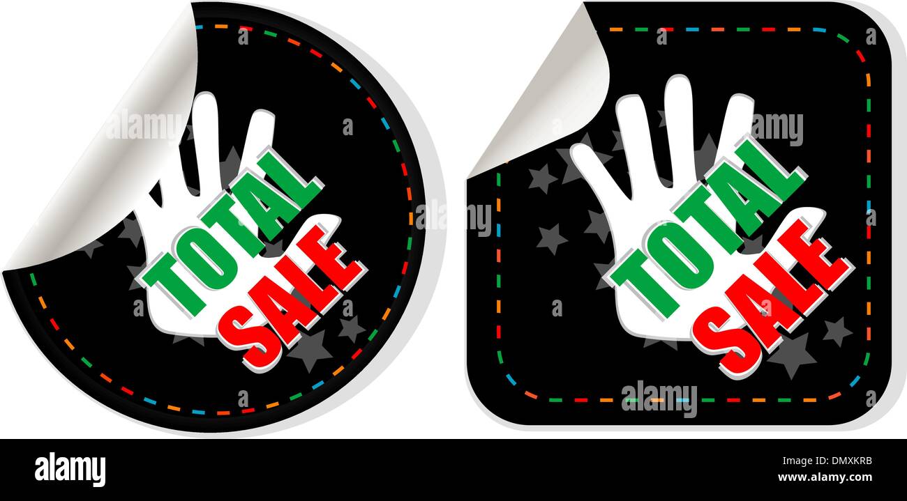 Sale collection stickers set - total sale Stock Vector Image & Art - Alamy