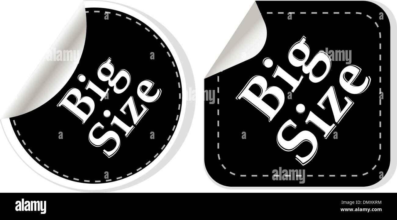 big size clothing stickers set Stock Vector Image & Art - Alamy