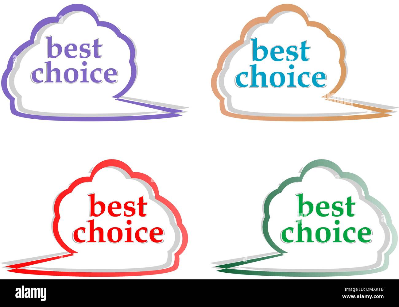 speech bubbles set with best choice message Stock Vector Image & Art ...