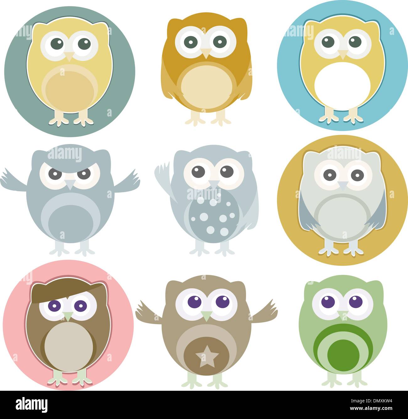 Owl behavior Stock Vector Images - Alamy