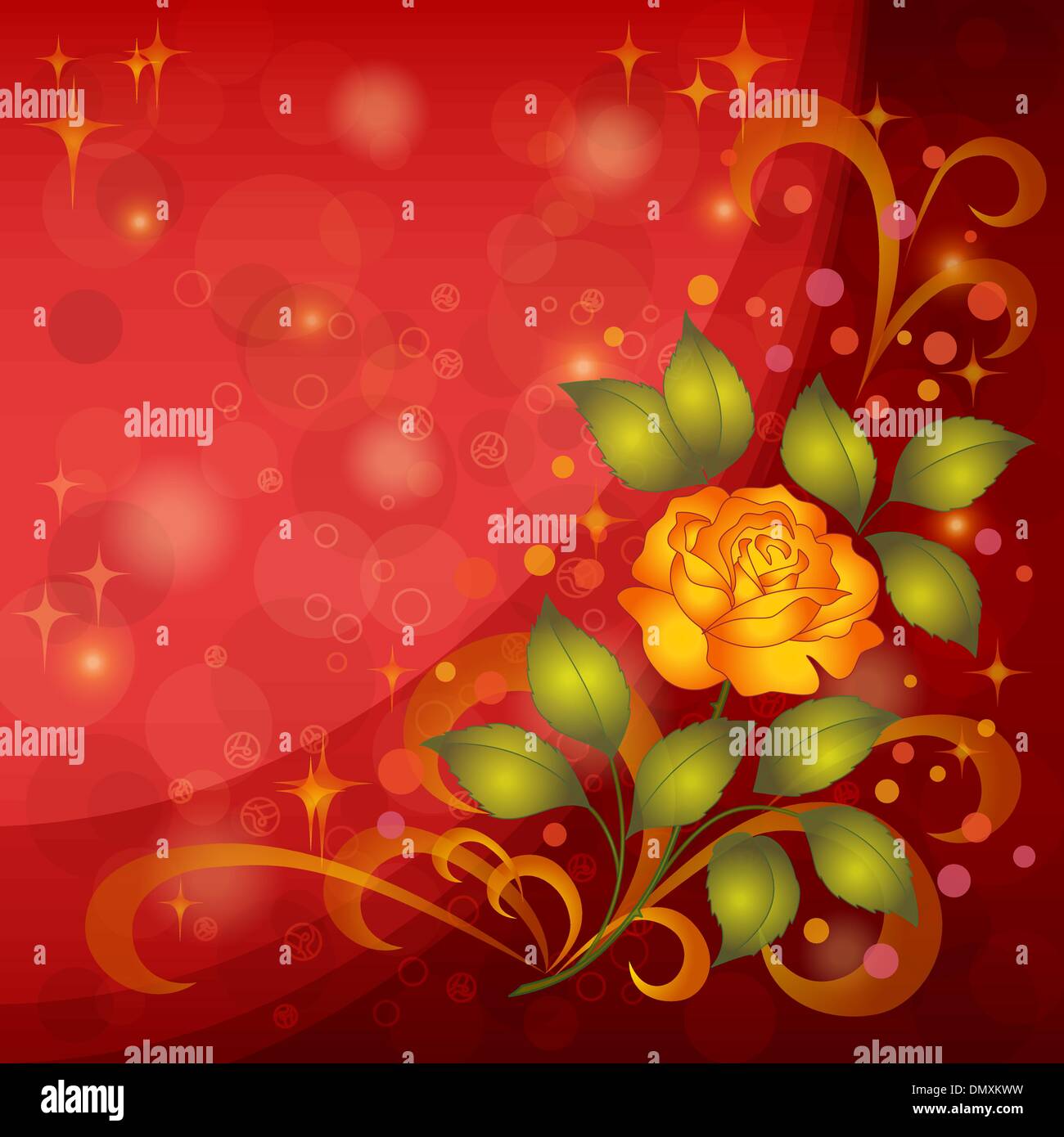 Orange rose Stock Vector Images - Alamy