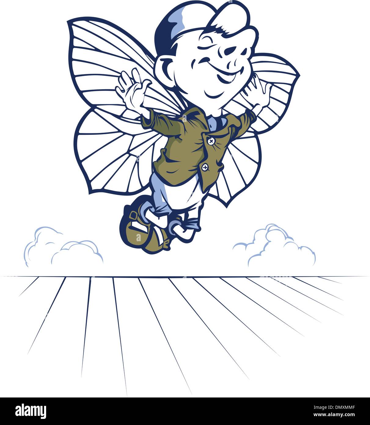 Cartoon character man with butterfly hi-res stock photography and ...