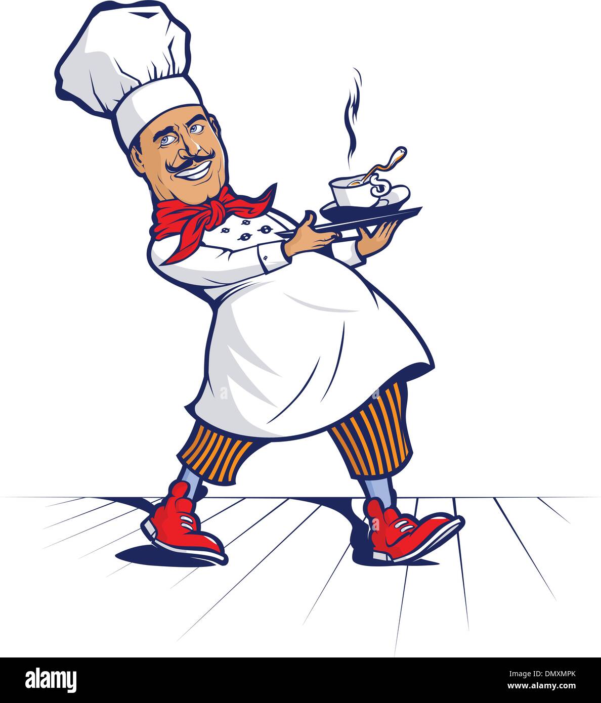 Cartoon italian chef mustache Cut Out Stock Images & Pictures - Alamy