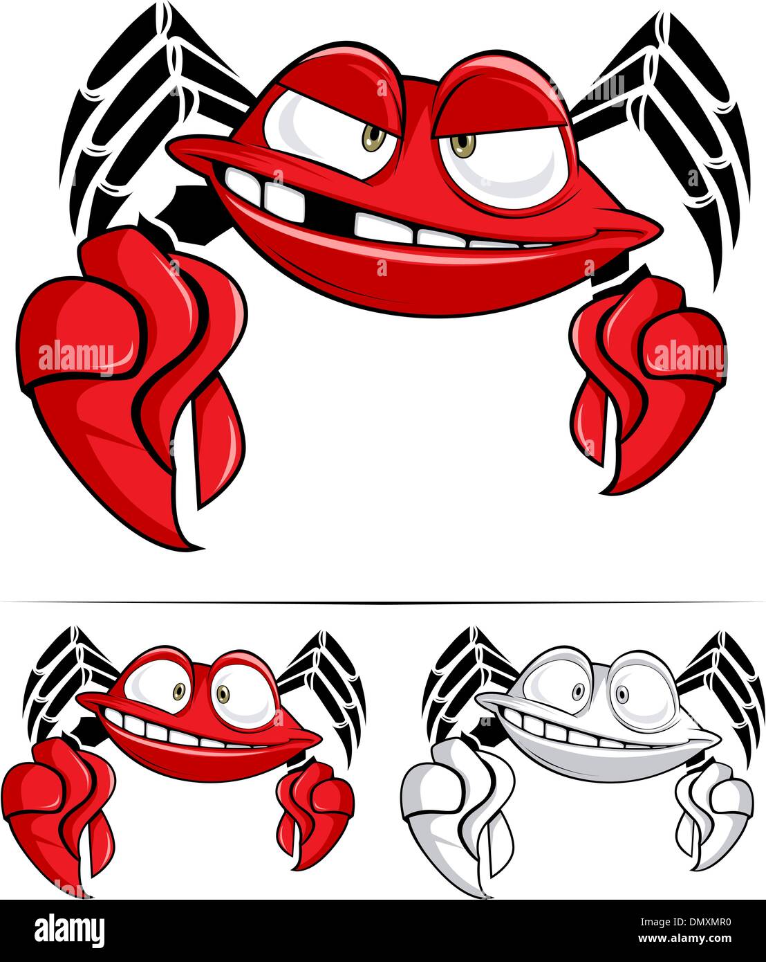 Cartoon Crab Smile Stock Vector Image & Art - Alamy