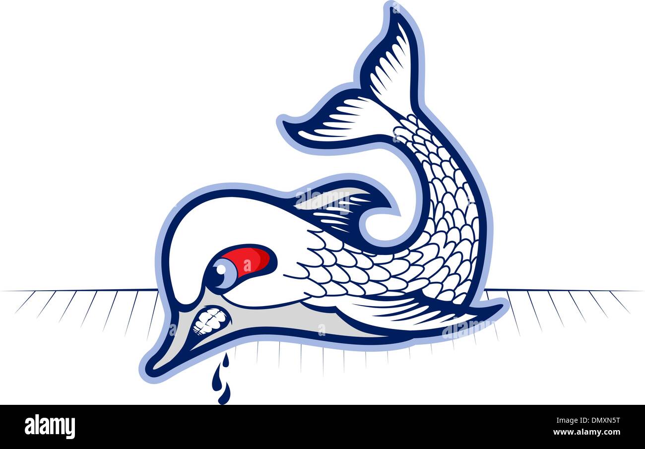 Cartoon evil fish smile Stock Vector Images - Alamy