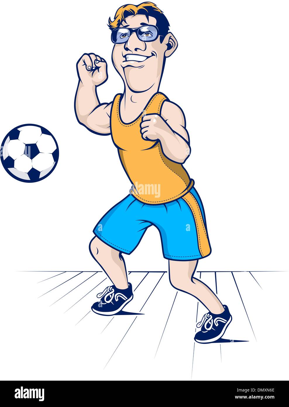cartoon football man character Stock Vector Image & Art - Alamy