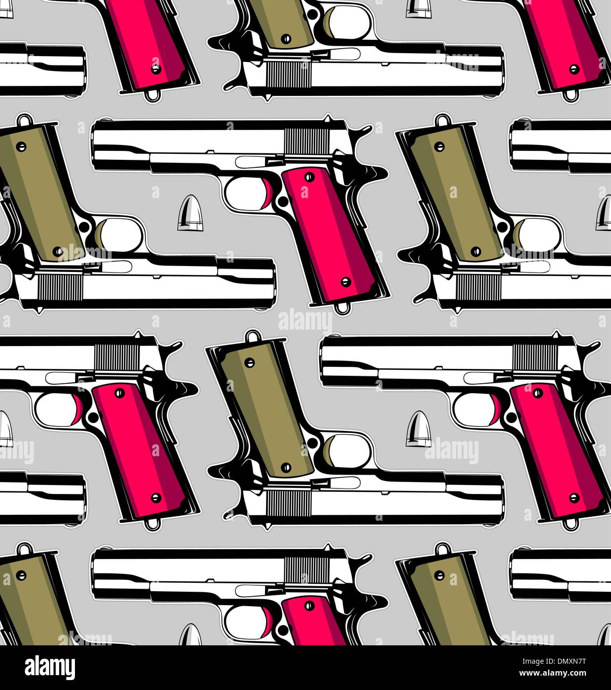 gun and bullet pattern Stock Vector Image & Art - Alamy