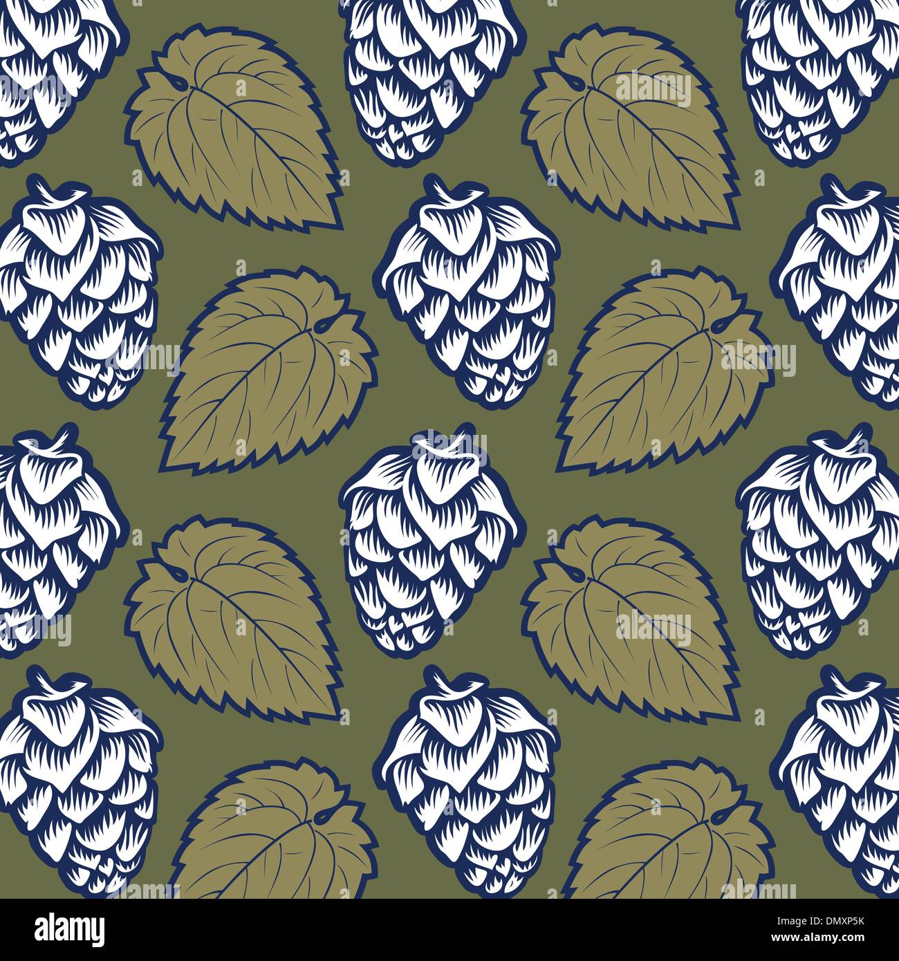 hop leaves pattern Stock Vector Image & Art - Alamy