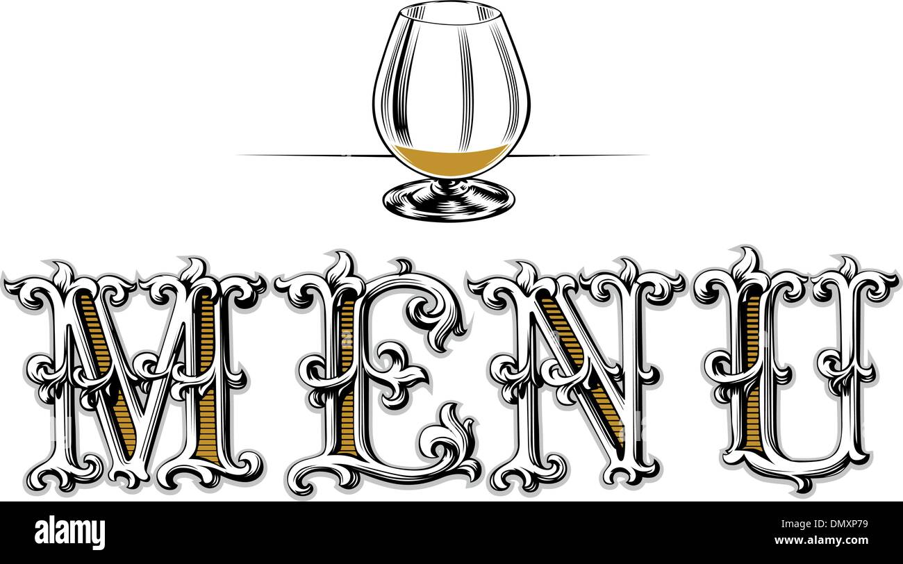 menu blank wine glass Stock Vector Image & Art - Alamy