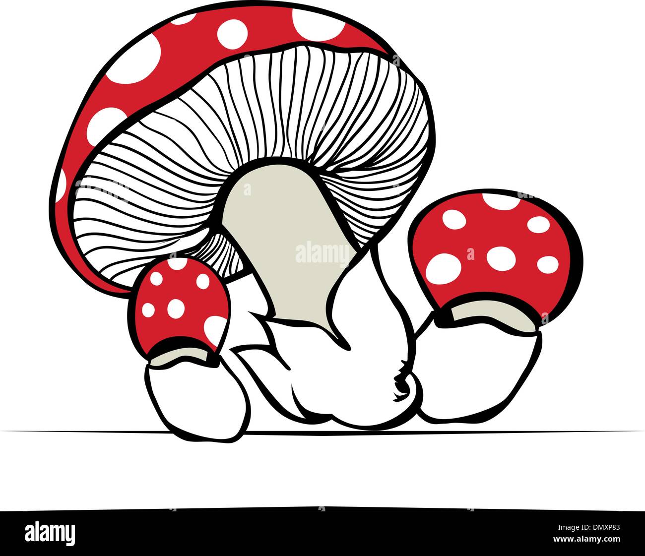 Forest mushrooms red Stock Vector Images - Alamy