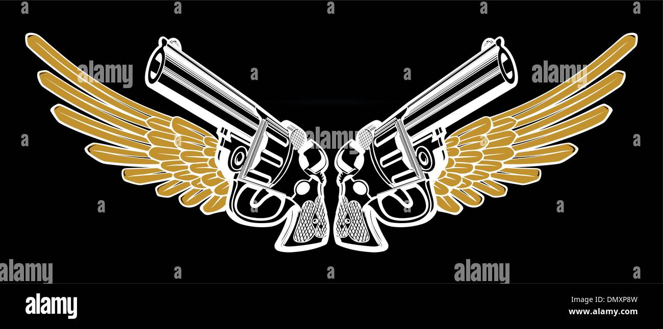 American revolver Stock Vector Images - Alamy