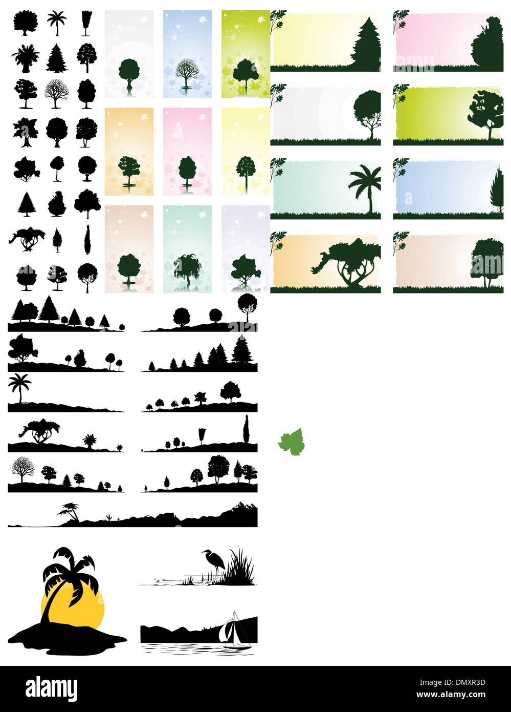 Collection of trees Stock Vector Image & Art - Alamy