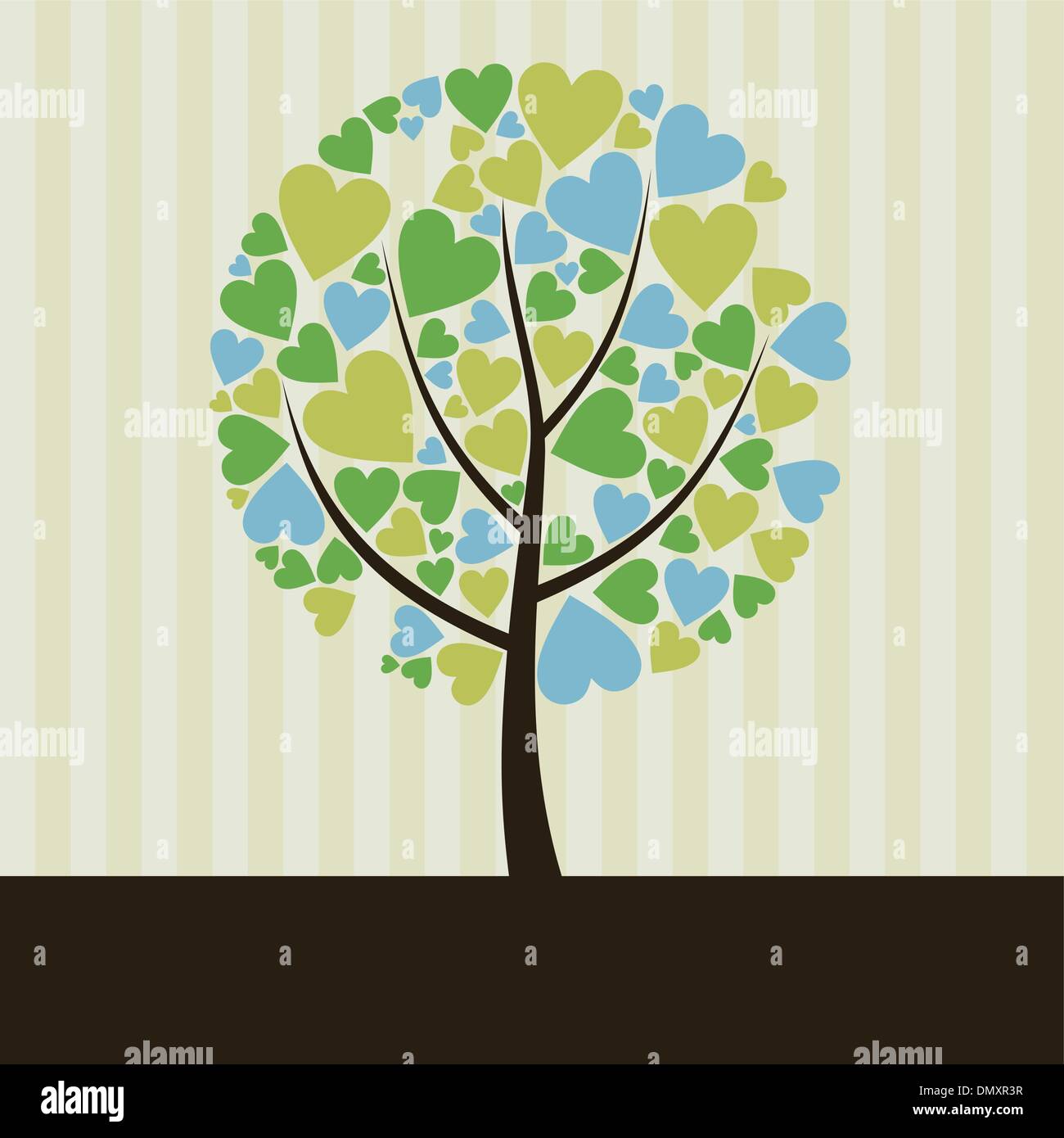 Broken heart tree Stock Vector Images - Alamy